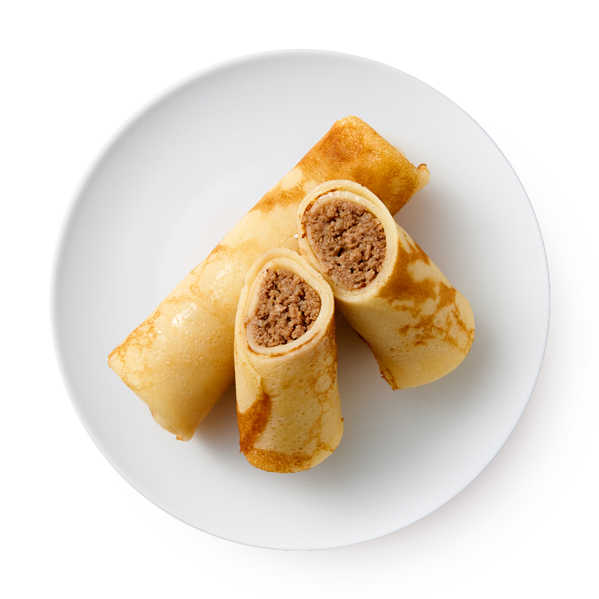 Блины с мясом "Из Лавки", сытные, в пластиковом контейнере, 160 г