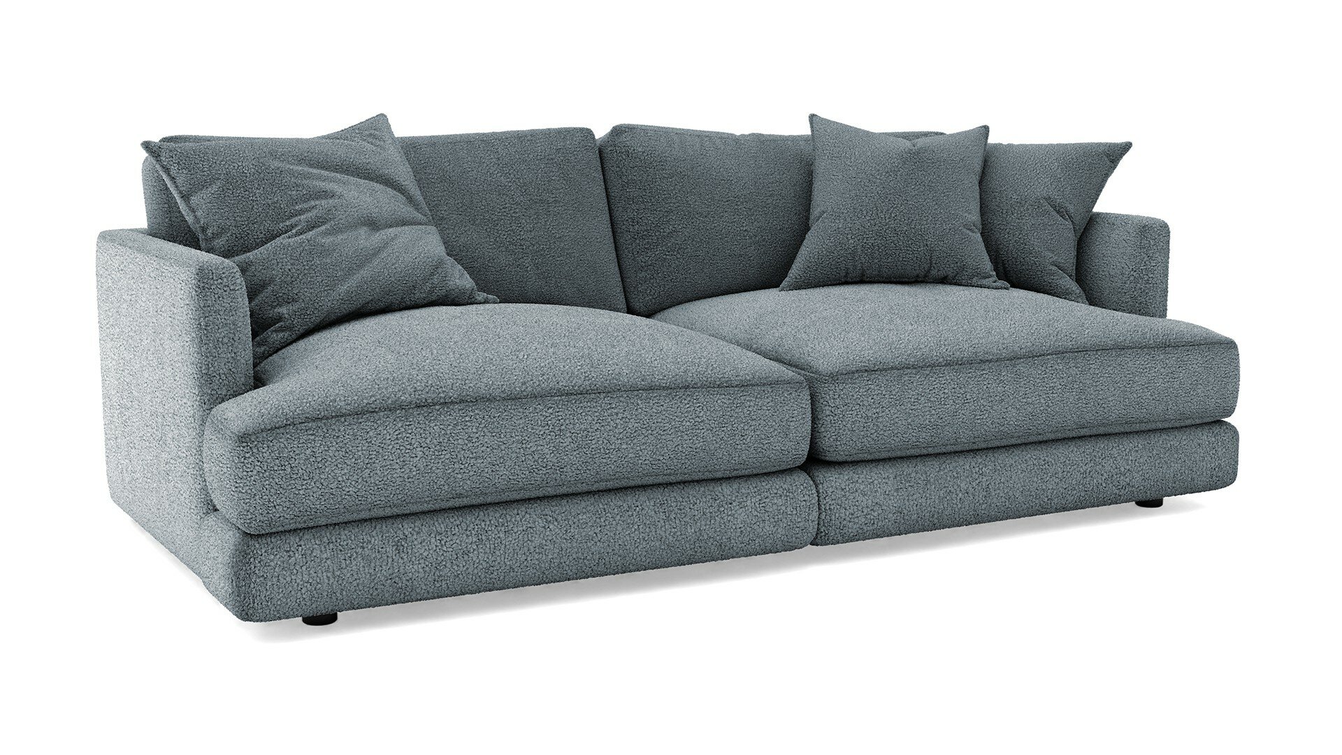 Диван Ибица 2 Camel 26 NEW 212x105x87 см, серый Букле, еврокнижка GOODFORM