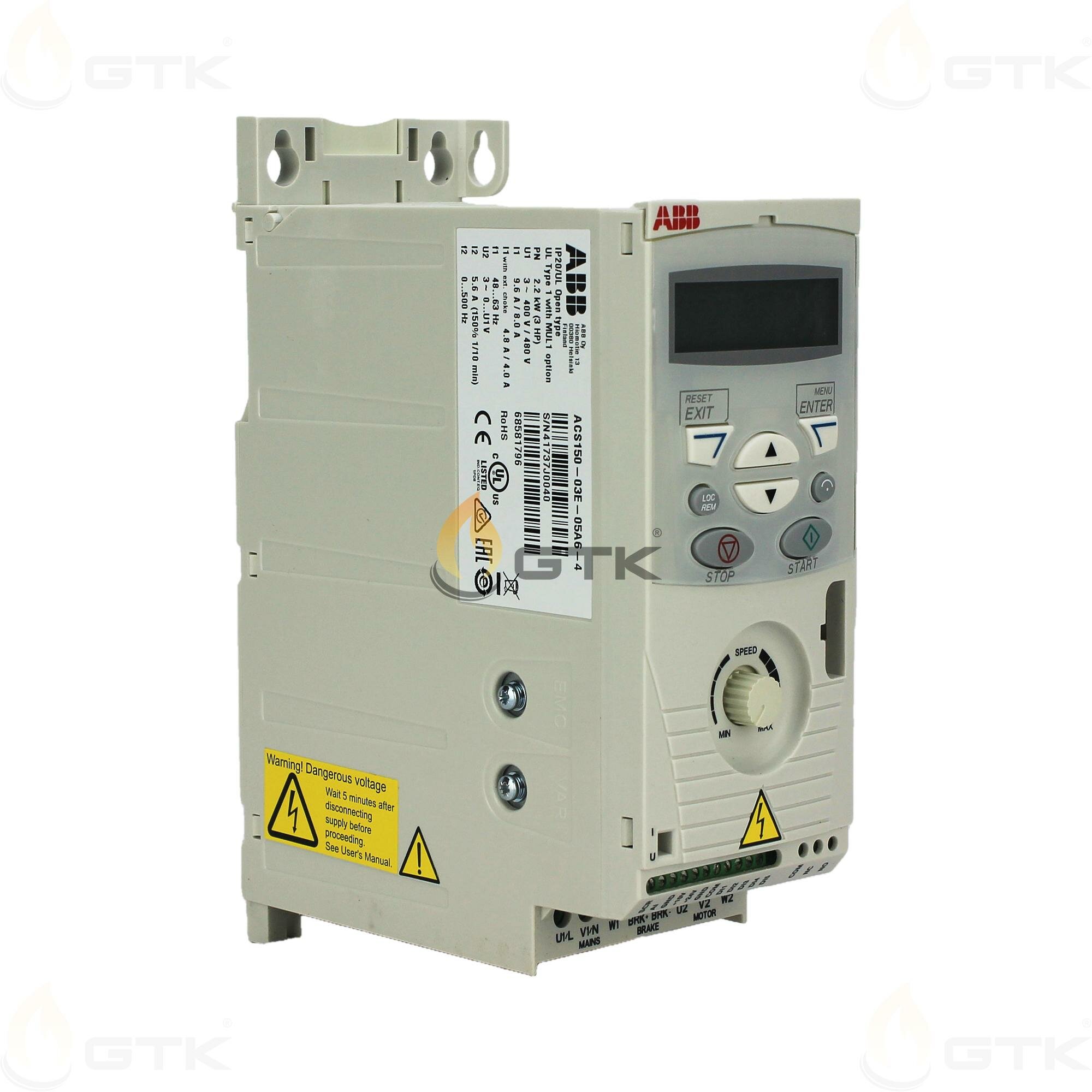Частотный преобразователь ABB ACS150-03E-05A6-4 2,2кВт 380-480В 3 фазы, 68581796