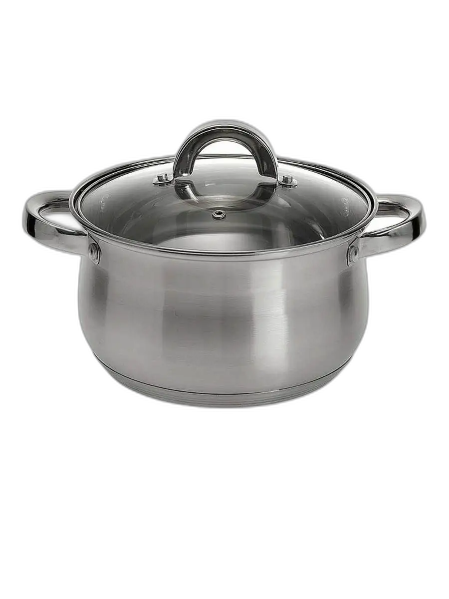 Кастрюля из нержавеющей стали с крышкой 5 литров