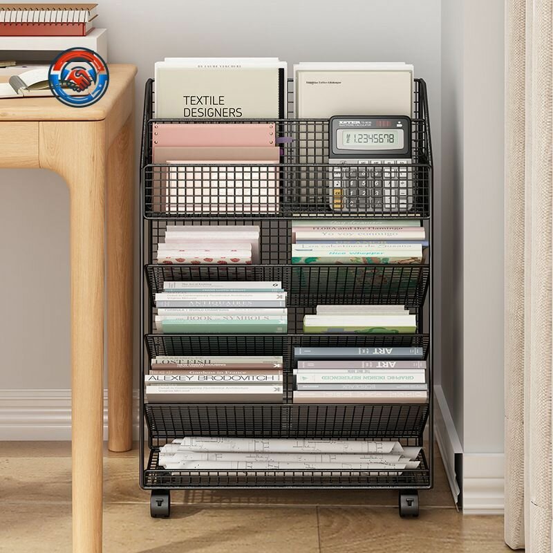 Этажерка металлическая 6 секций для кухни, ванной, офиса, компактный стеллаж-органайзер, угловая полка над унитазом или возле раковины, прочная проволочная конструкция 42х22х65 см