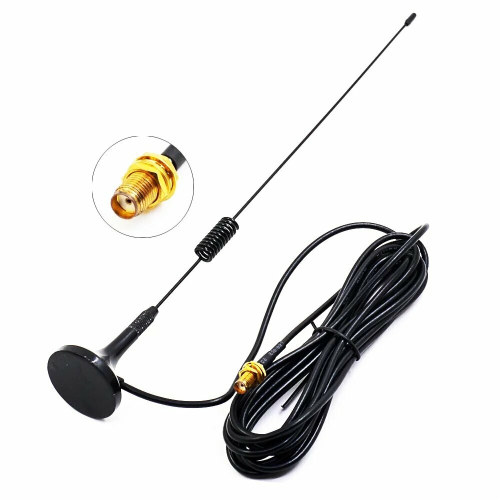 Автомобильная магнитная двухдиапазонная антенна UT-106UV SMA-Female совместим с рации UV-5R UV-82 UV-9R
