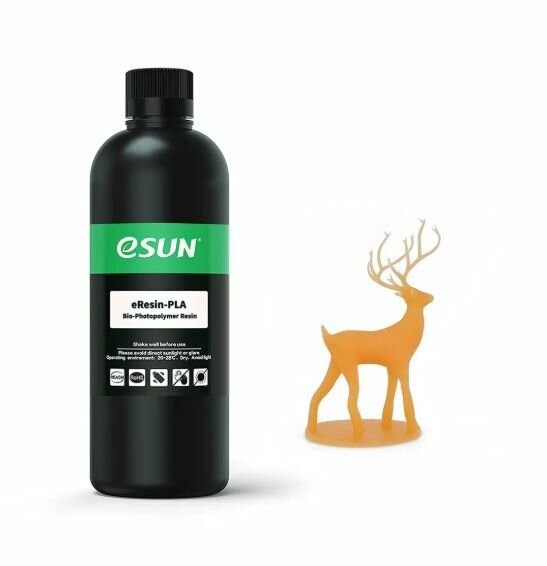 Фотополимерная смола ESUN eResin-PLA, 1 кг, оранжевая ERESIN-PLA-O