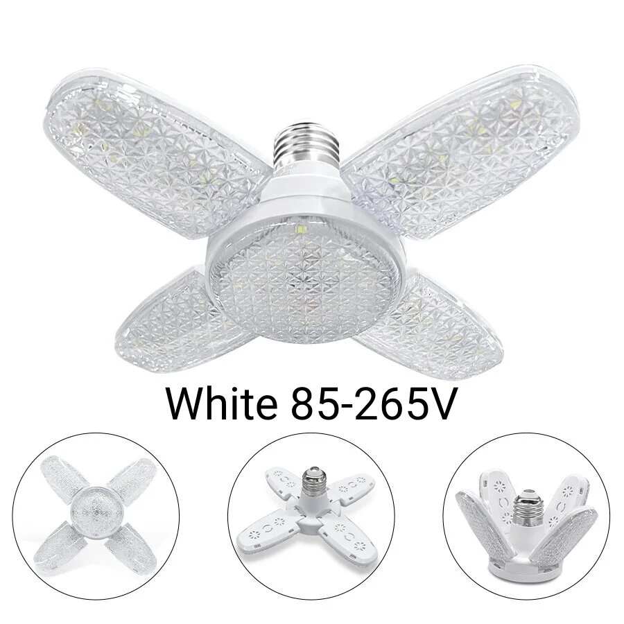 Светодиодная лампа E27 веер 4 лопасти 28 Вт для дома