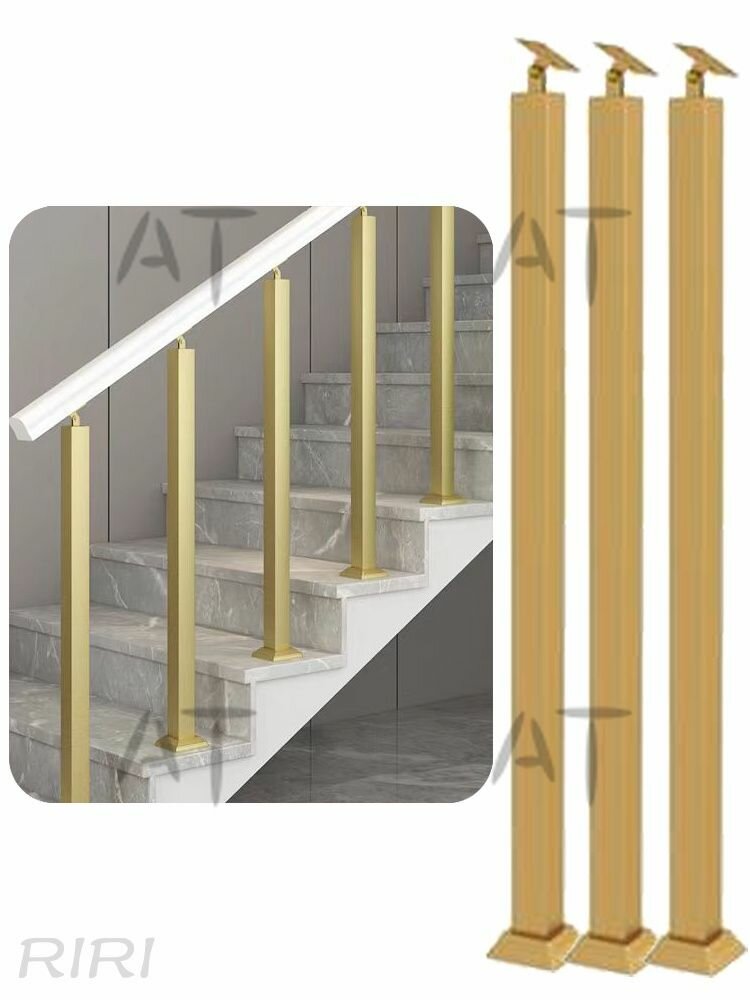 Металлические стойки для лестничных перил, кованые опоры черного цвета с креплениями для дома, лофта, крыльца