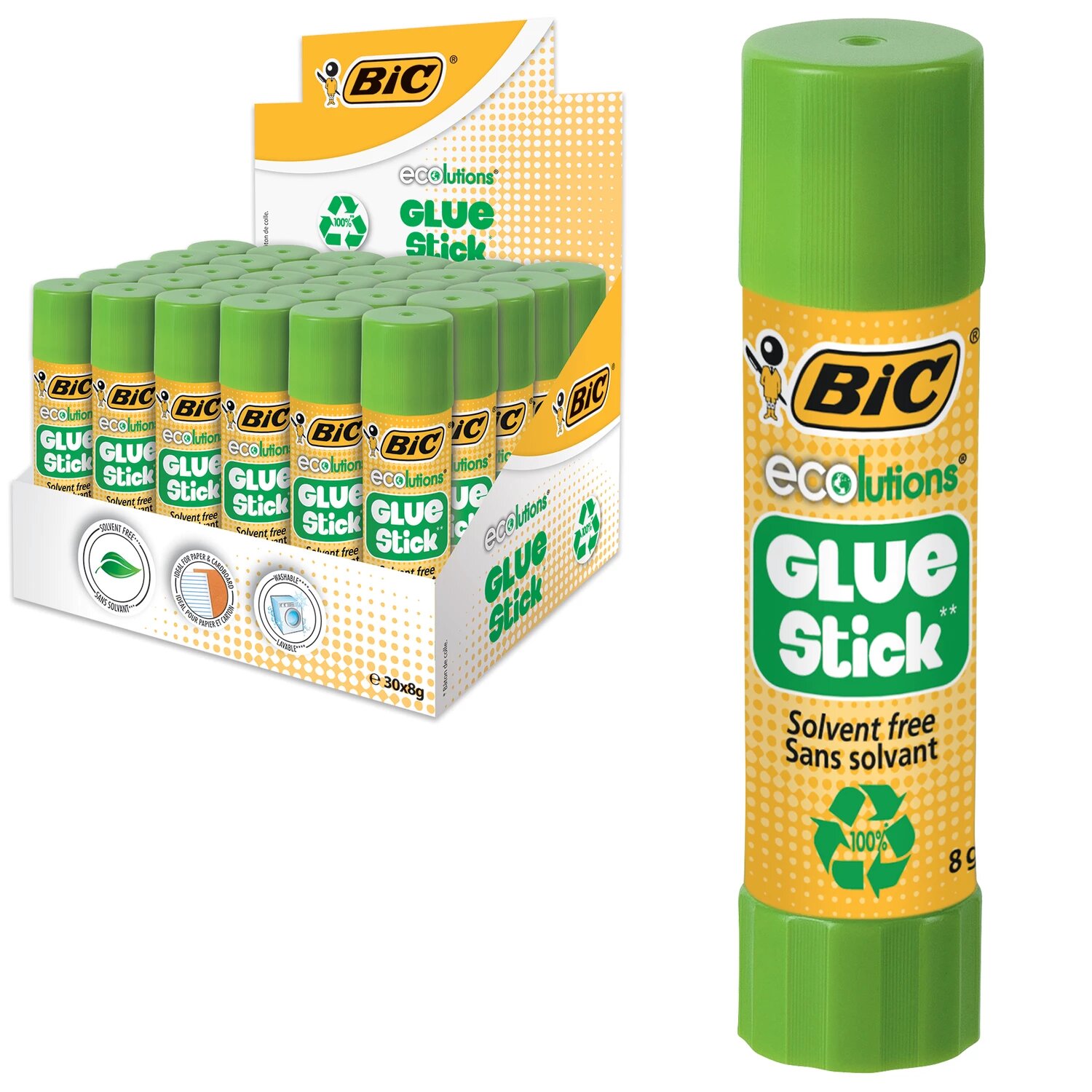 Клей-карандаш BIC "ECOlutions", 8 г, 8923442, 5шт.