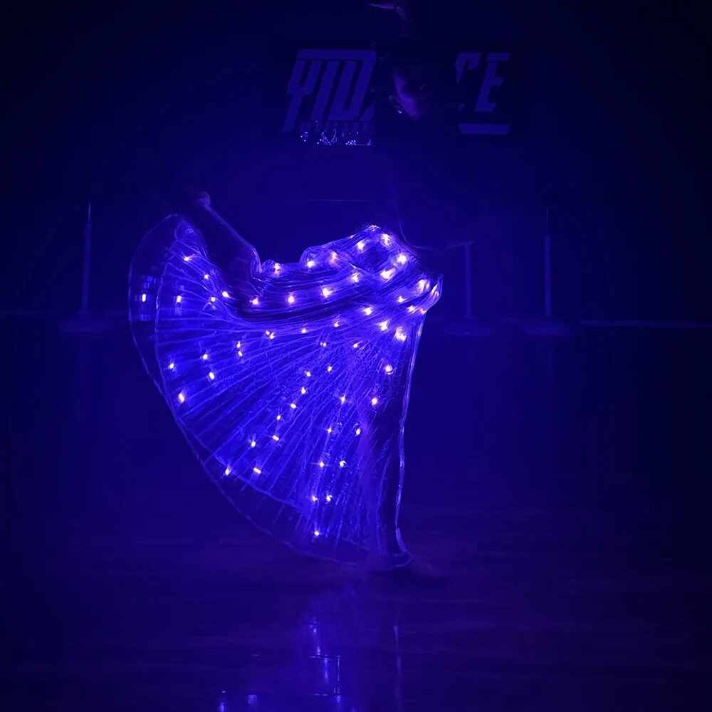 Фиолетовая LED юбка для танца живота RUORU