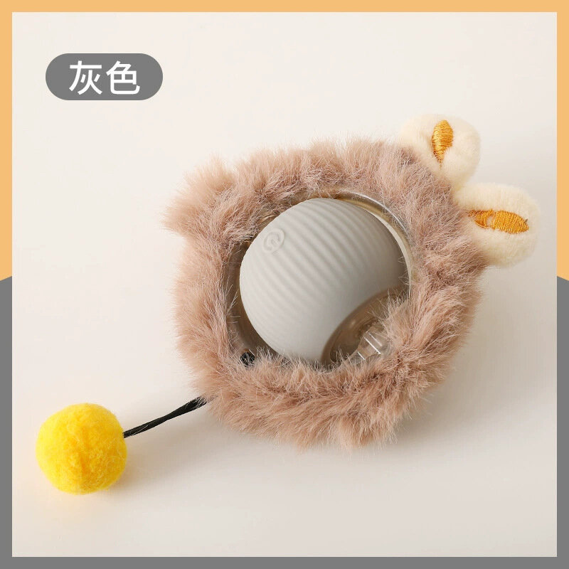 Оптовая продажа производителя Smart Cat Ball Cat Ball Игрушка от Hi Hi Easy Cat Ball Cat Игрушка [Плюшевый стиль] Серый