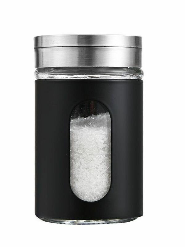 Экологичные нержавеющие сезонные банки, ротационный барбекю-держатель для перца и соли, стеклянный дозатор, 1 в комплекте