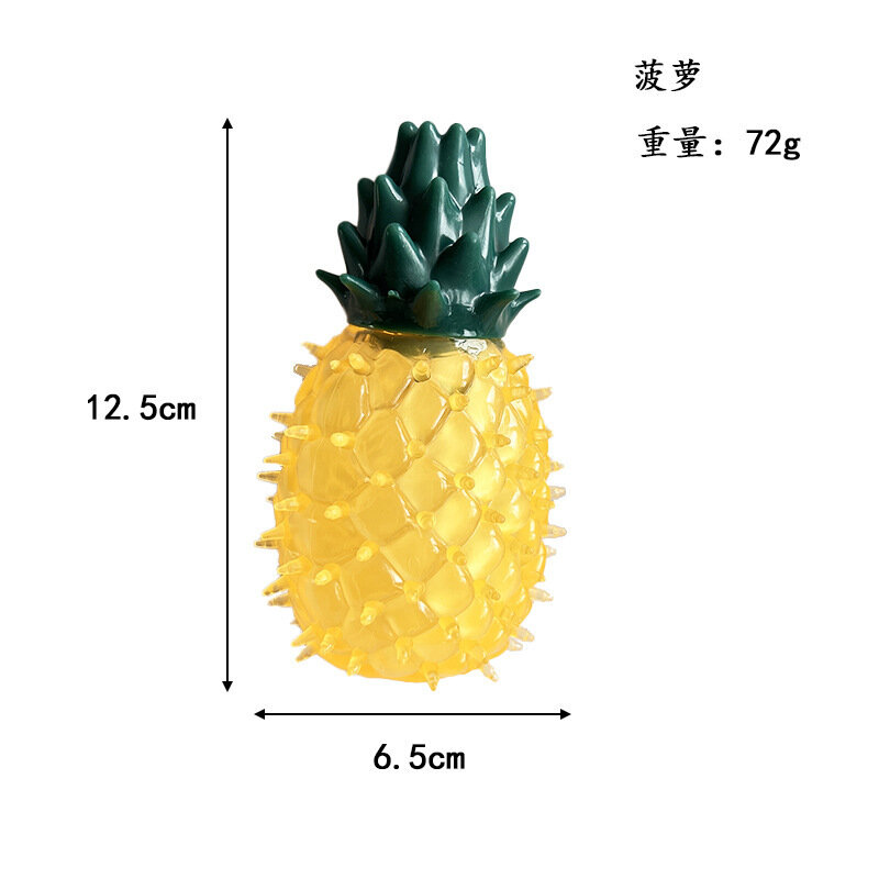 Звуковая игрушка-челюсть для собак, форма ананаса с охлаждением летом, для жевания и прохлады
