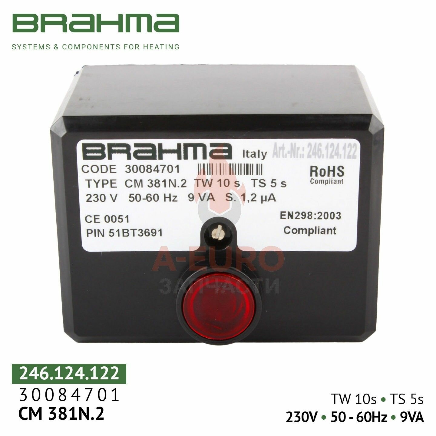 Блок управления горением Brahma CM381N.2, 30084701