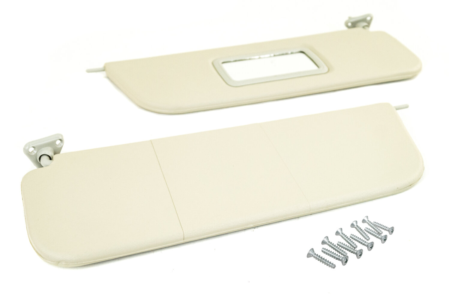 Козырьки солнцезащитные светлые с зеркалом и комплектом саморезов на ВАЗ 2101-2107