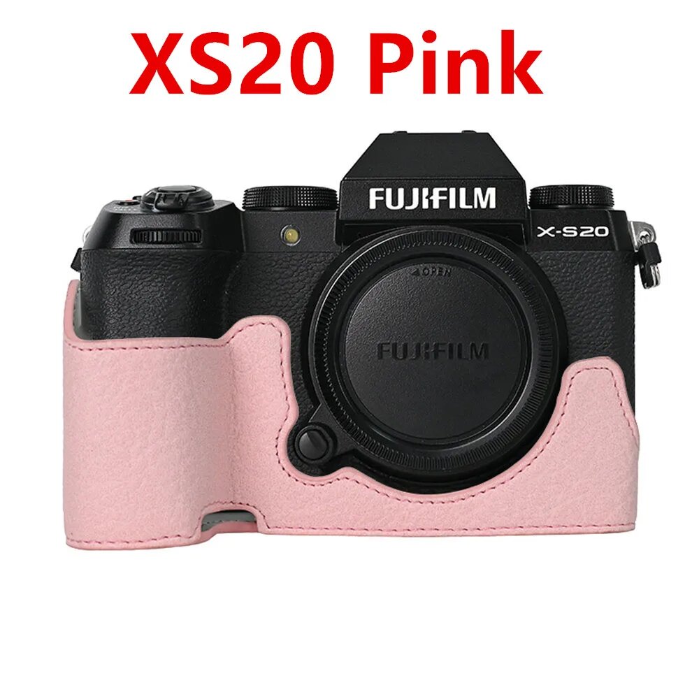 Получехол для камеры Olivemoon из искусственной кожи для Fujifilm Fuji XS10 XS20 XT30 XS20 Pink