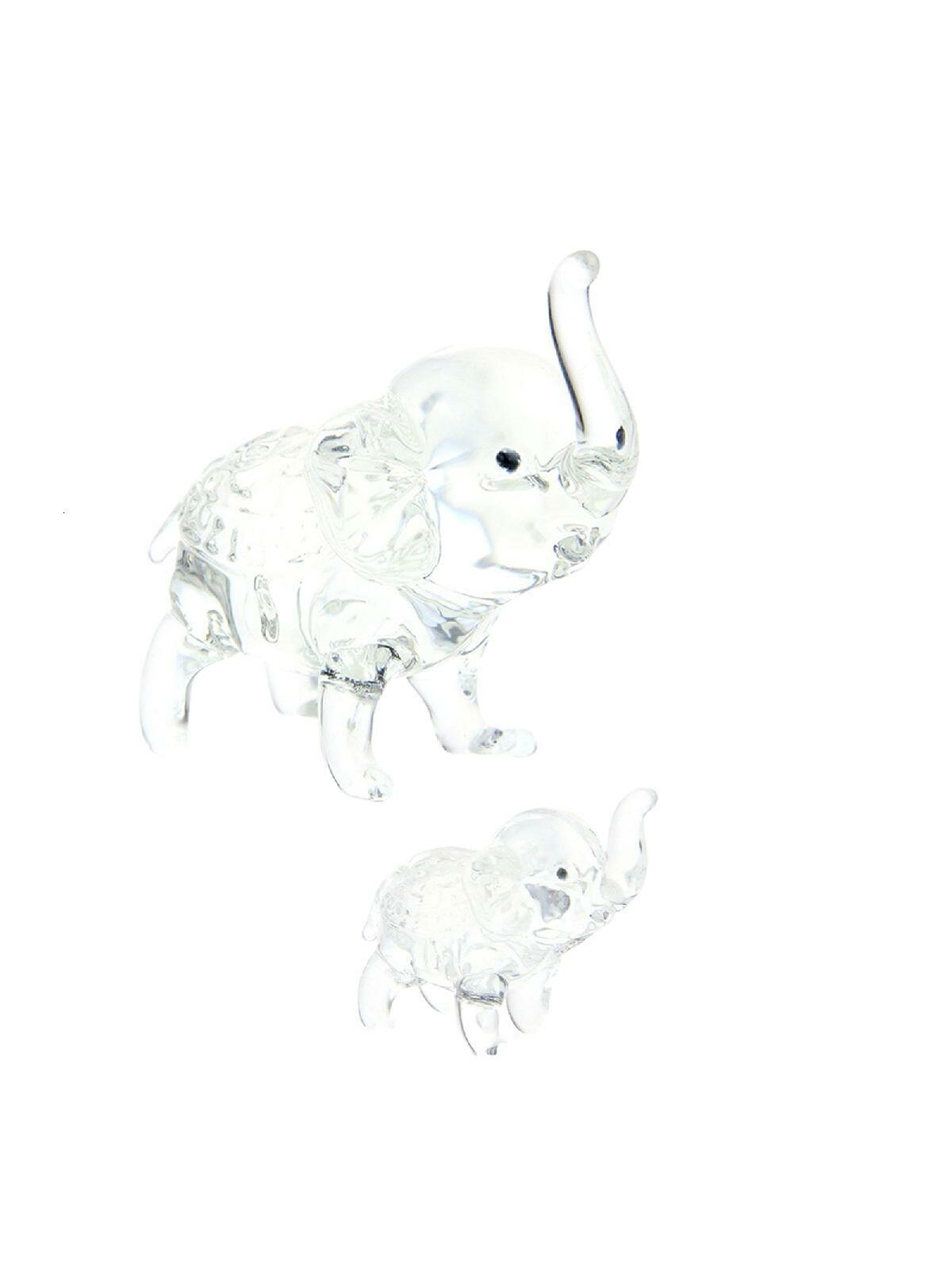 Коллекция хрустальных слонов, миниатюрные статуэтки слонов для украшения офиса