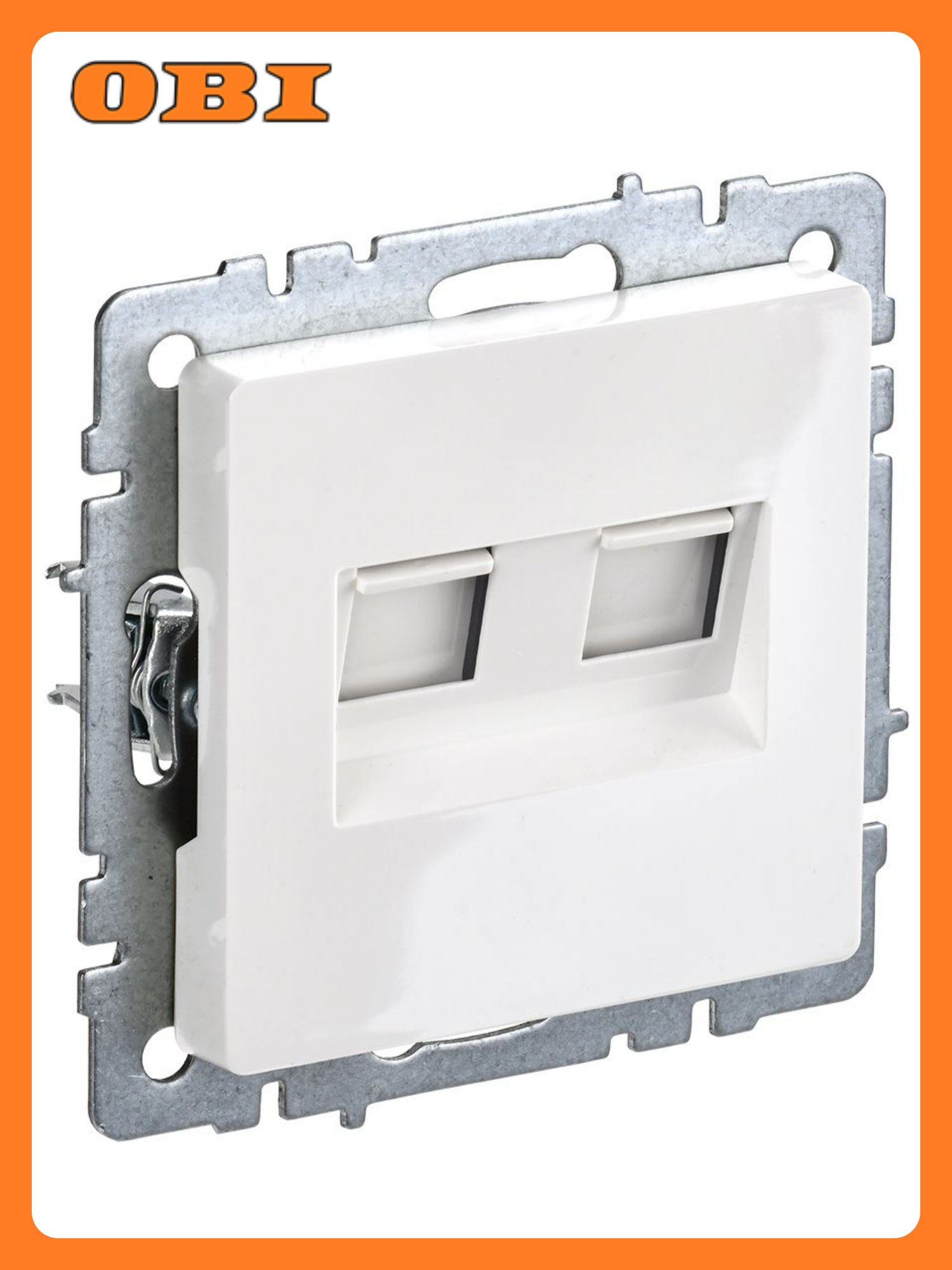 Розетка IEK BRITE РК10-2-БрБ, RJ45, кат.5E, IP20, пластик, белая