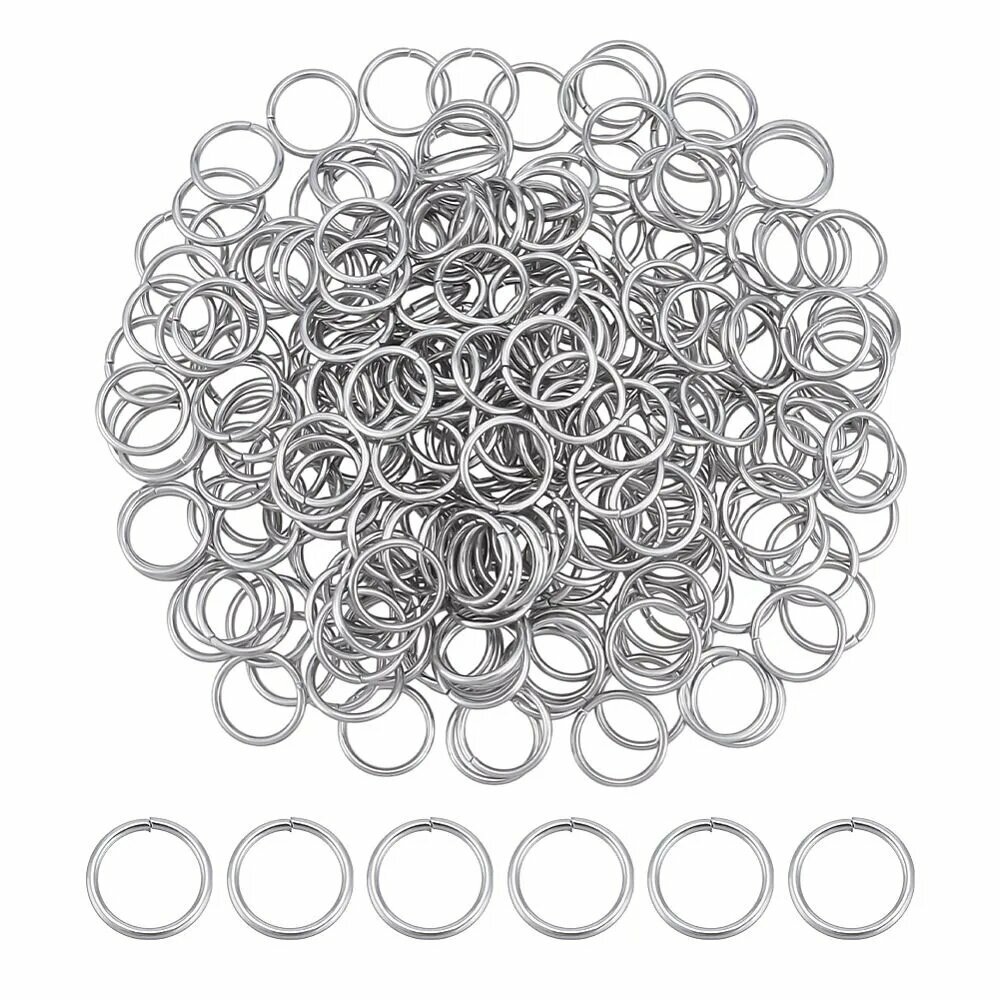 250 шт. открытых соединительных колец из нержавеющей стали 304 для кольчужного плетения, цвет нержавеющей стали 15x1,5 мм, внутренний диаметр: 12,3 мм