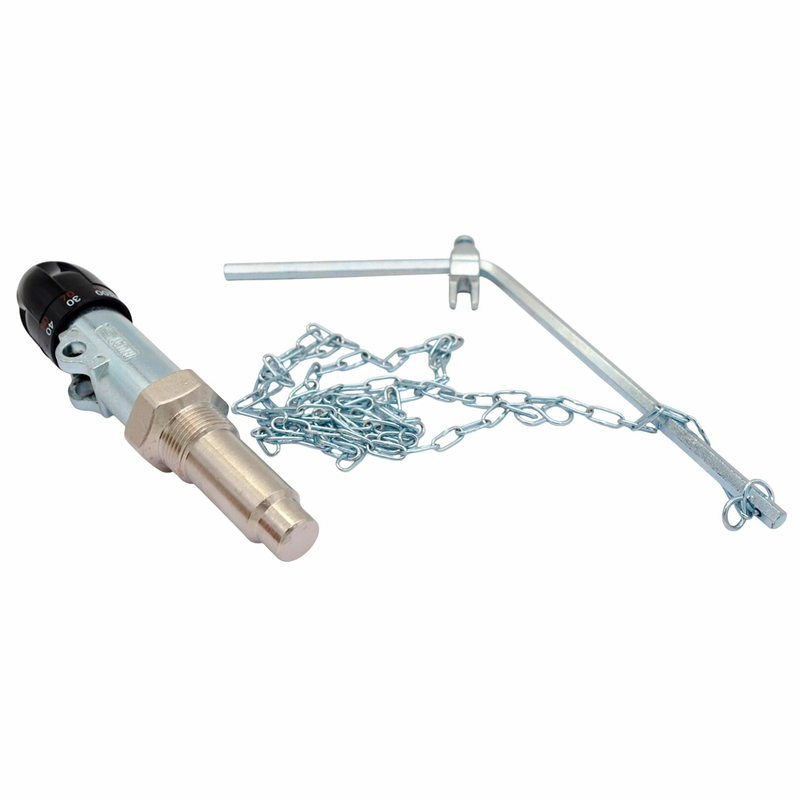 Регулятор тяги ICMA 147 90147AE06 Механический терморегулятор для твердотопливного котла тяги, 3/4"нр, цепь 1200, Италия