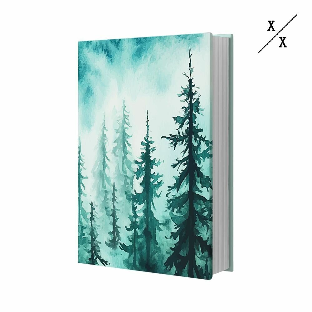 1 шт. тканевая эластичная обложка для книг, прямоугольная, дерево, 400x485 мм