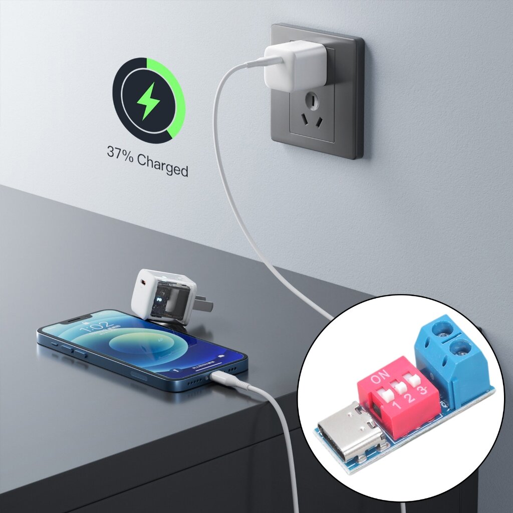 2 шт. USB Type C PD триггер модуль — фото 1
