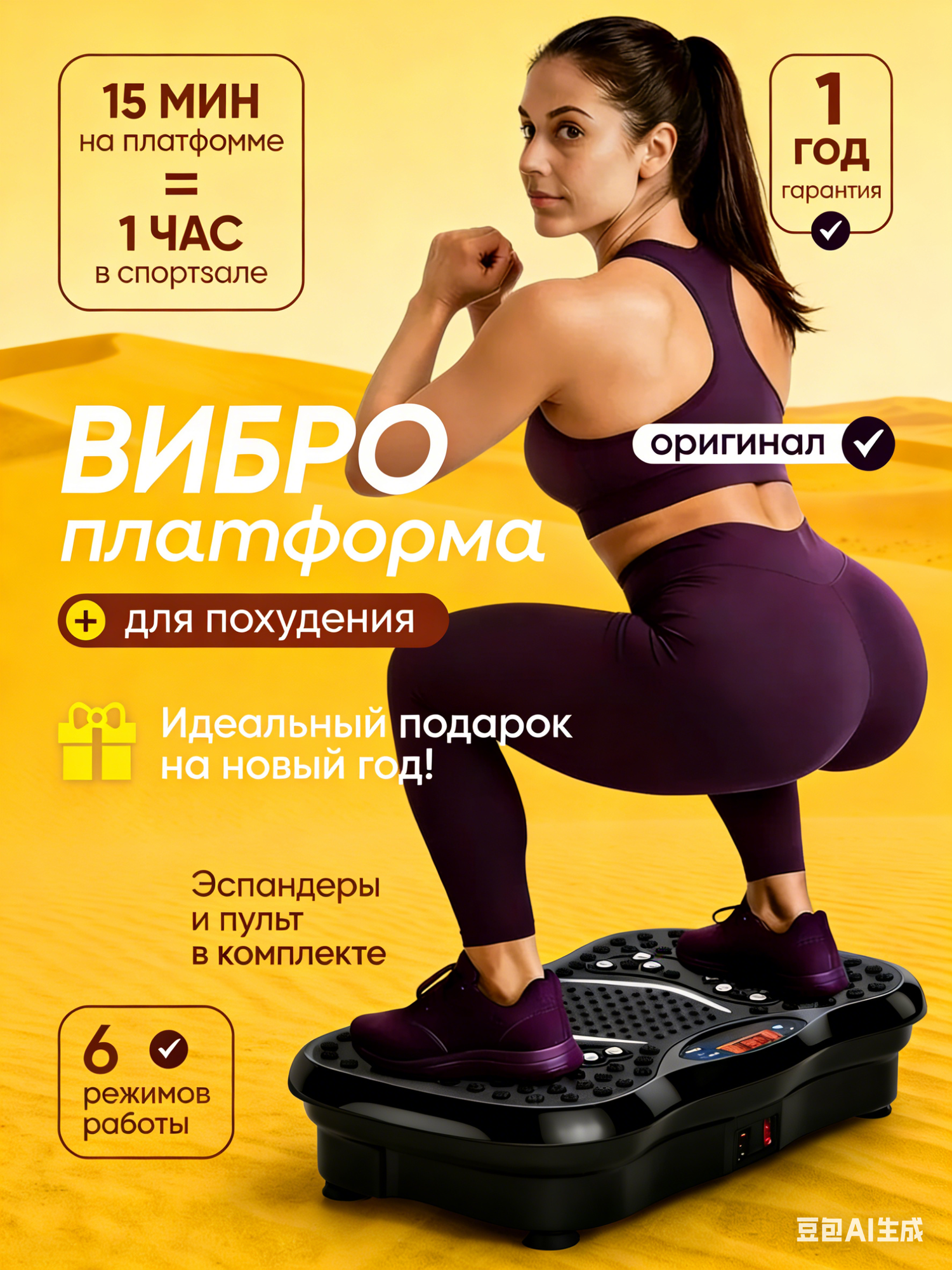 Вибрационная платформа-дрябломассажер для похудения и фитнеса, максимальная нагрузка — до 150 кг