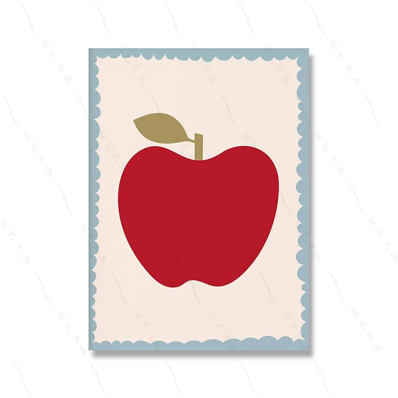 Забавная панда, мышь, тигр, овца, собака, груша, яблоко, постер с животными, детские принты, холст, живопись, настенные художественные фотографии для декора детской комнаты