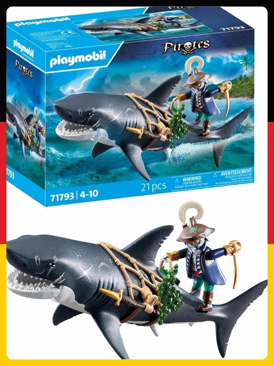 Конструктор Playmobil 71793 Pirates Опасность от гигантской акулы