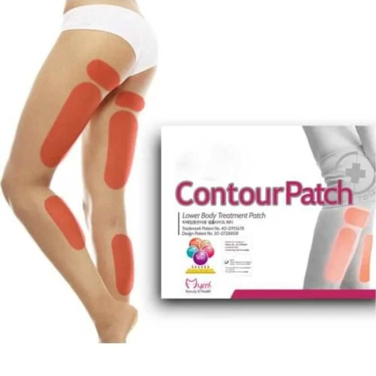 Пластыри для похудения Mymi "Wonder Patch - low body", для ягодиц, бёдер и икр, 160x93 мм, 6 шт