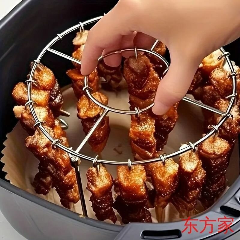 Круглая решетка для фритюрницы с 24 металлическими прутьями