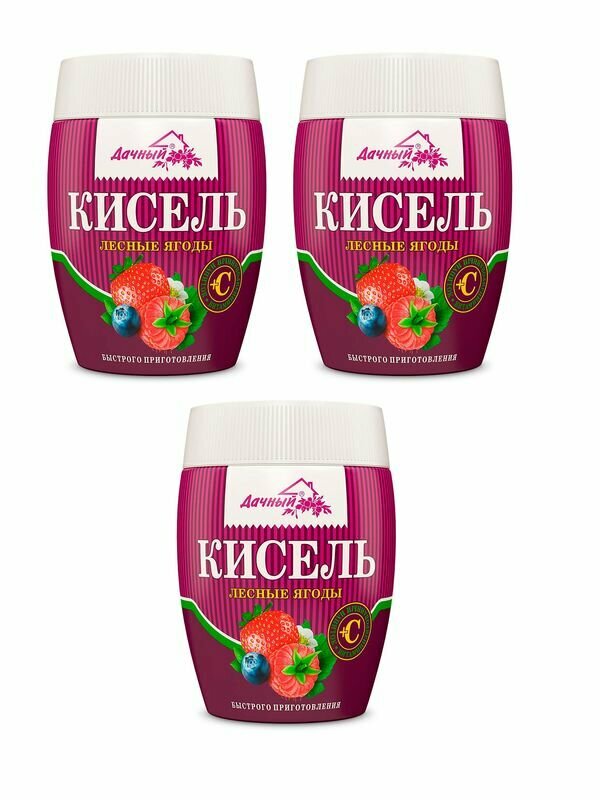 Дачный Кисель Лесные ягоды, 300 гр, 3 уп