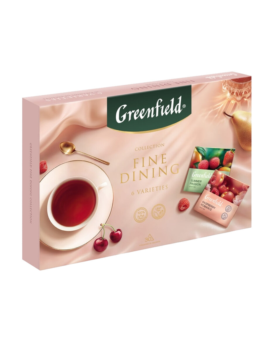 Коллекция изысканного чая Greenfield Fine Dining, 6 вкусов 30 пирамидок 54.5г