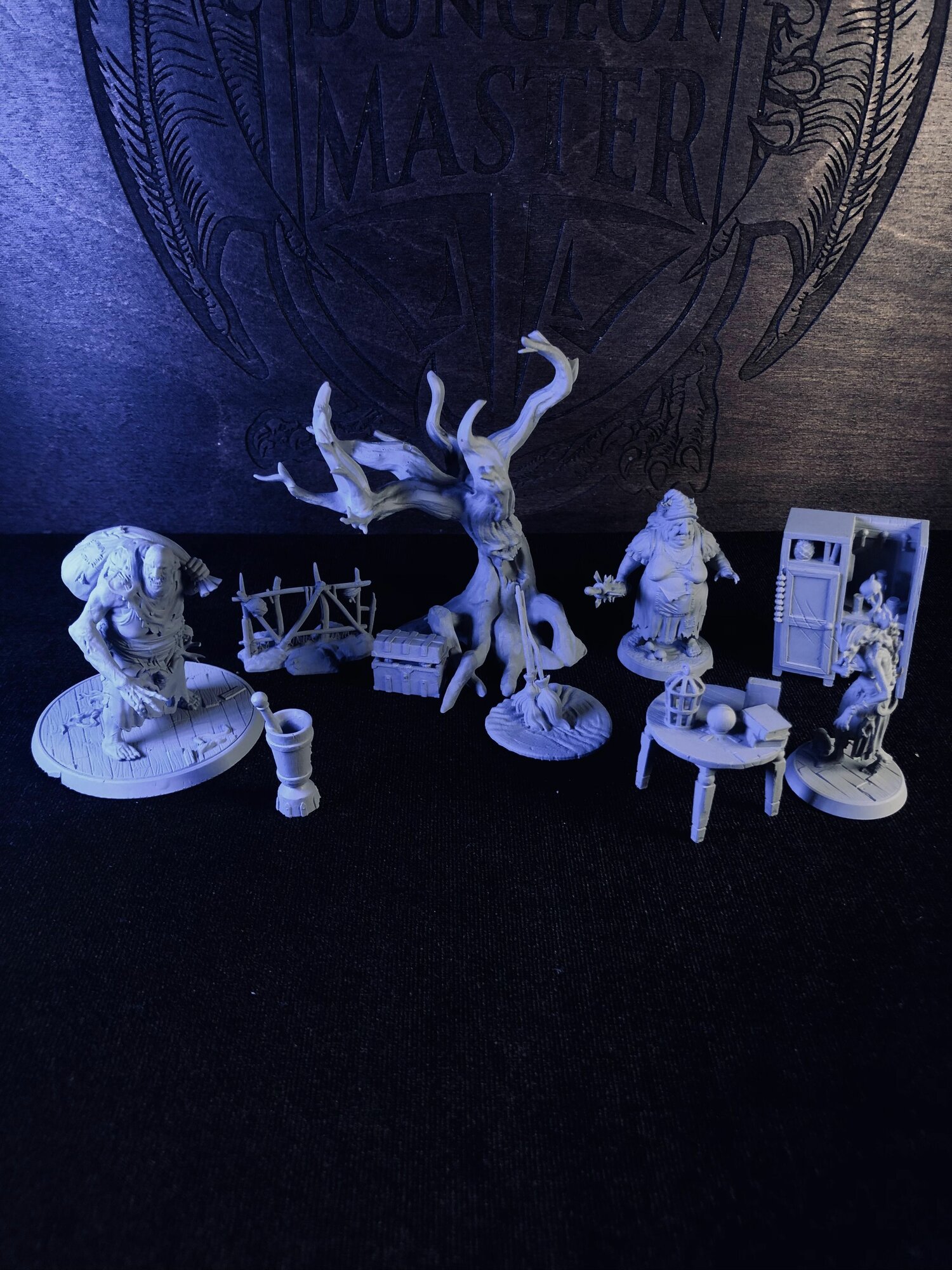 Набор Террейна с миниатюрами - Ковен ведьм - Миниатюра для настольных игр DnD, ДнД, Dungeons & Dragons, Pathfinder.