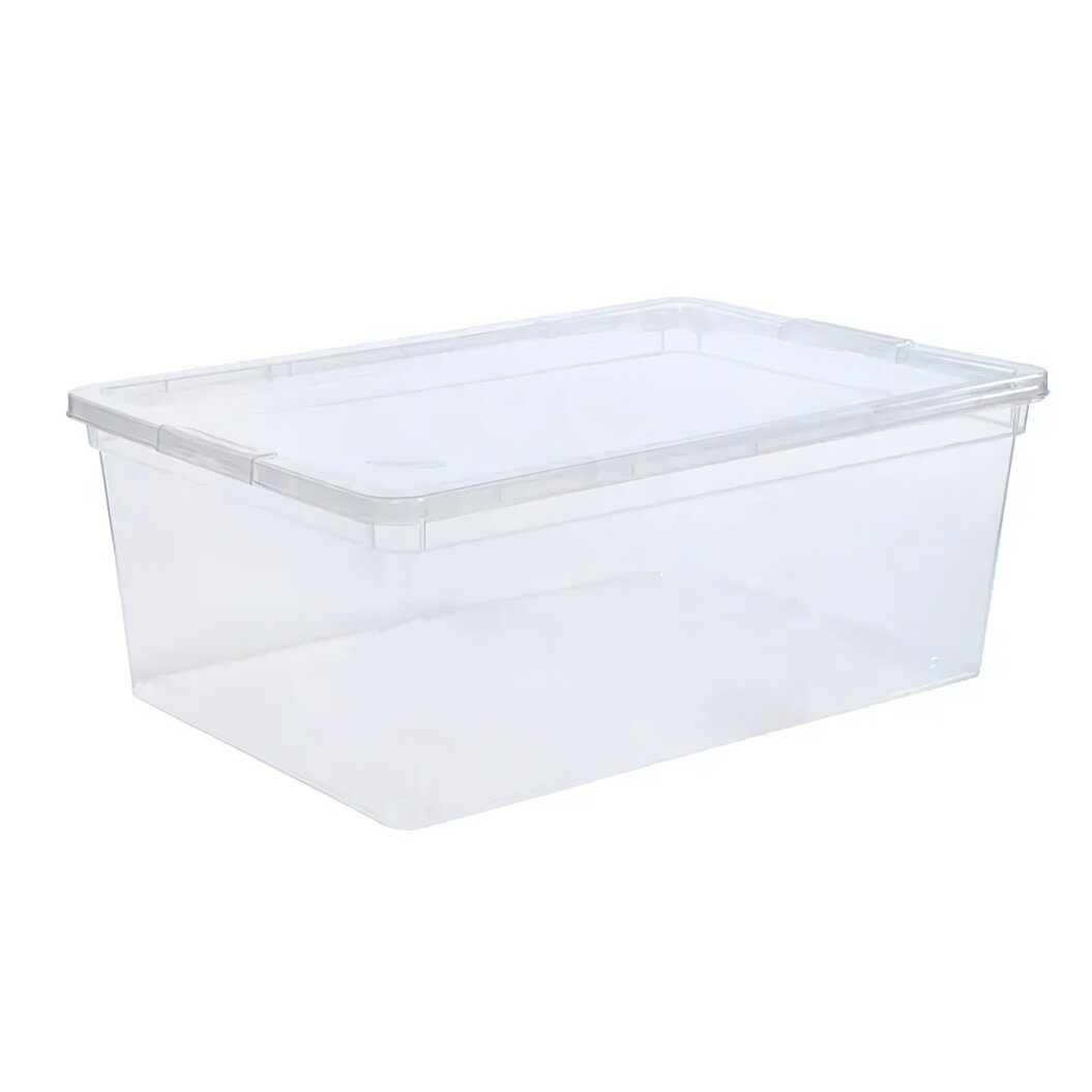 Коробка пластиковая прозрачная с крышкой, 10 литров, для хранения и организации вещей