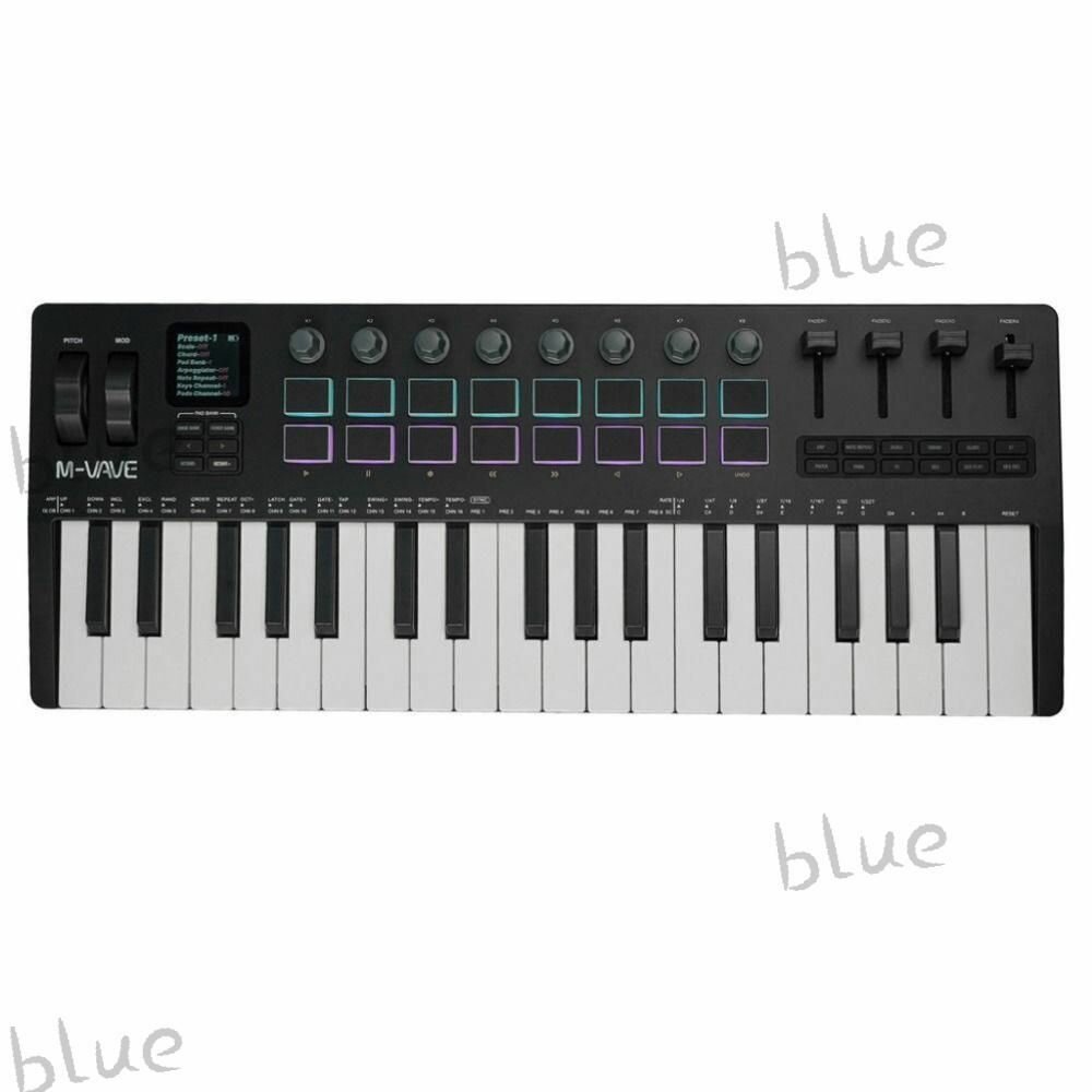 M-VAVE SMK-37 PRO 37-клавишная MIDI-клавиатура С 16 RGB-пэдами, Звуковым Модулем И Беспроводным Подключением