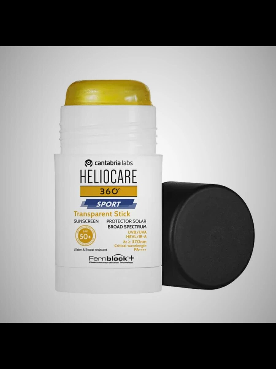 HELIOCARE 360 SPORT TRANSPARENT STICKSUNSCREEN PROTECTOR SOLAR, Солнцезащитный прозрачный спорт - стик с SPF 50+ 25 гр