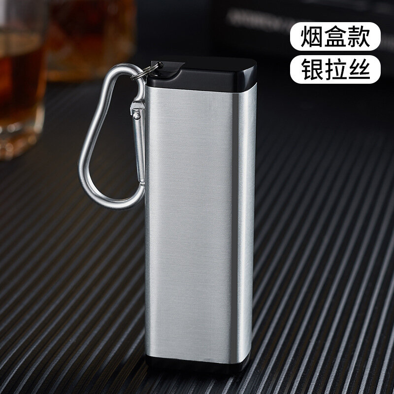 Плотная пачка из 6 сигарет, водонепроницаемый и устойчивый к давлению металлический портсигар с кольцом для ключей, выдвижной портативный ящик для хранения на открытом воздухе.