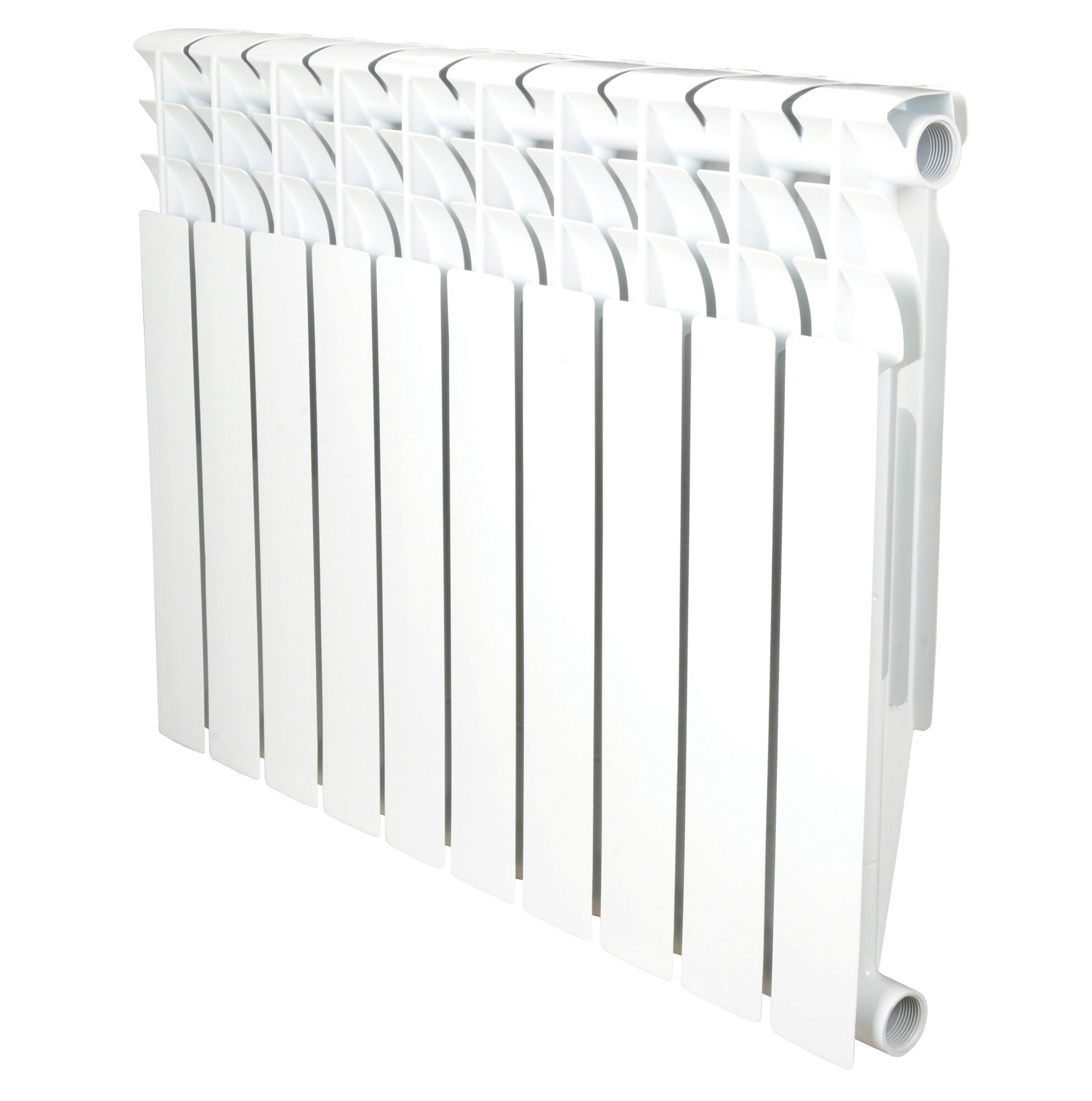 Радиатор биметаллический, межосевое расстояние: 500мм, 10 секций, белый