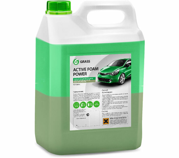 Автошампунь для бесконтактной мойки 6 л GRASS Active Foam Power 113141