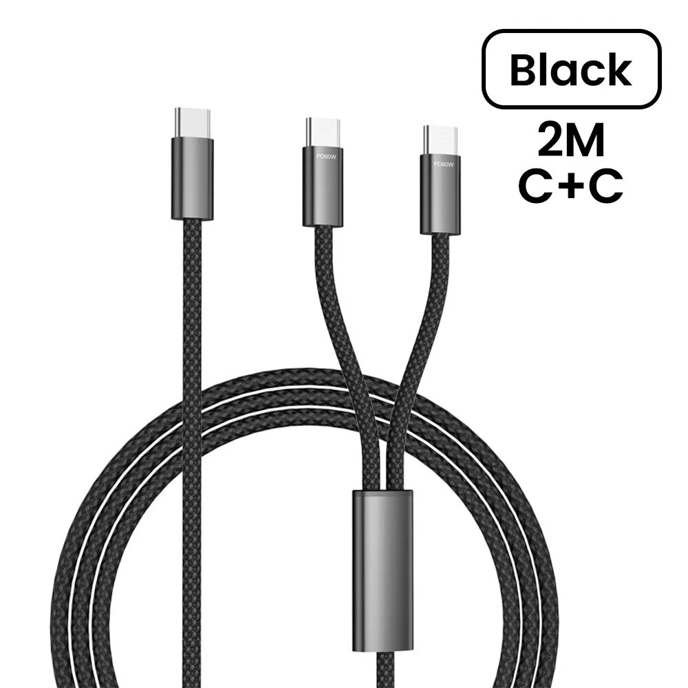 Линия PD 60W Dual C Xiaomi Huawei black 2M