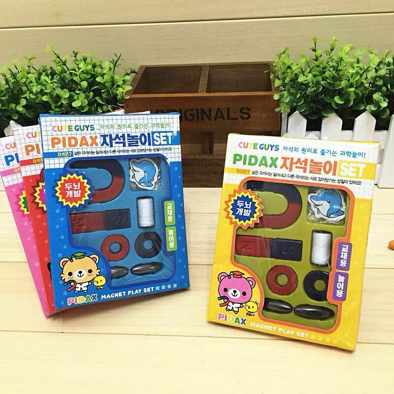 Корейская версия магнита для обучения физике, набор для научных экспериментов, сильный магнитный магнит, каменный