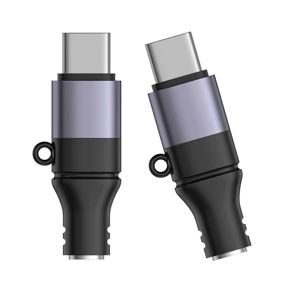 2 аудиоадаптера USB C для подключения к AUX 3,5 мм-темно-серый