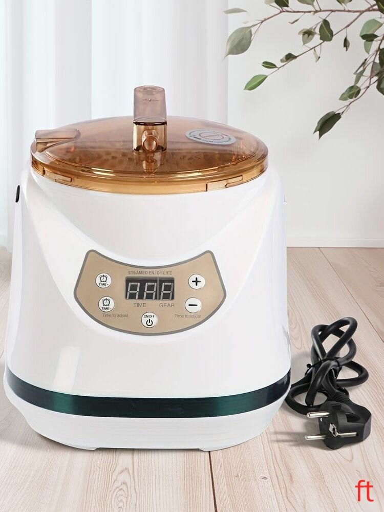 Портативный парогенератор для сауны 2.8 л с пультом СПА-детокс, 220В 1.5 кВт Нержавеющая кастрюля Домашняя баня(белый, светло-зеленый)