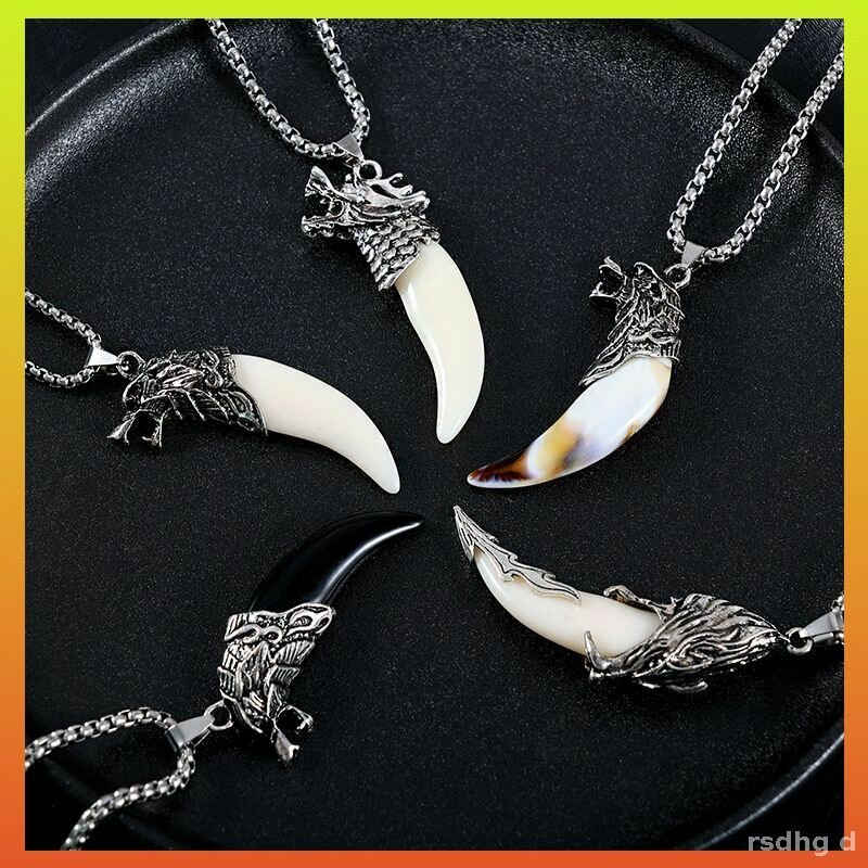 Эксклюзивный магический амулет Зуб Волка в виде славянского оберега Волчий Клык из натурального материала