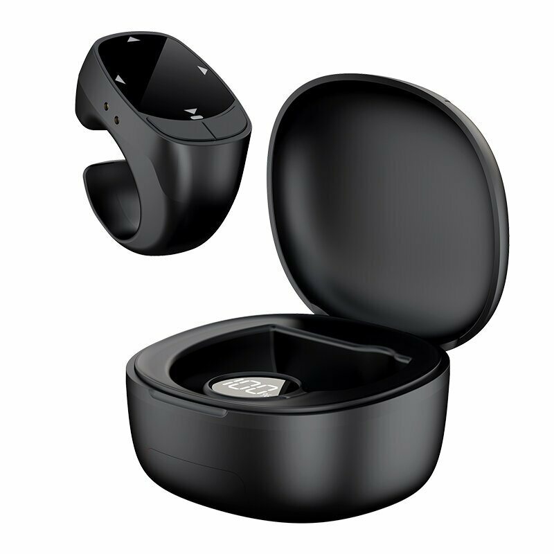 Bluetooth-пульт управления с роликом JX12Por черный с зарядным кейсом для съемки и фокусировки, компактный дизайн