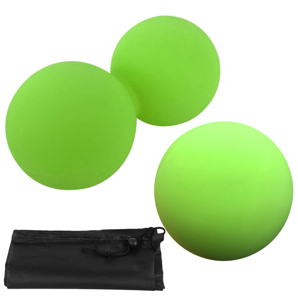 Набор массажных мячей Двойной арахисовый мяч Фашиальный мяч Для лечения тканей Для терапии мышц, Материал силикон, Двойной арахисовый мяч Диаметр 6.5см Общая длина 13см Вес 298г, Фашиальный мяч Диаметр 6.5см Вес 156г, Цвет набор Красный Желтый Зеленый