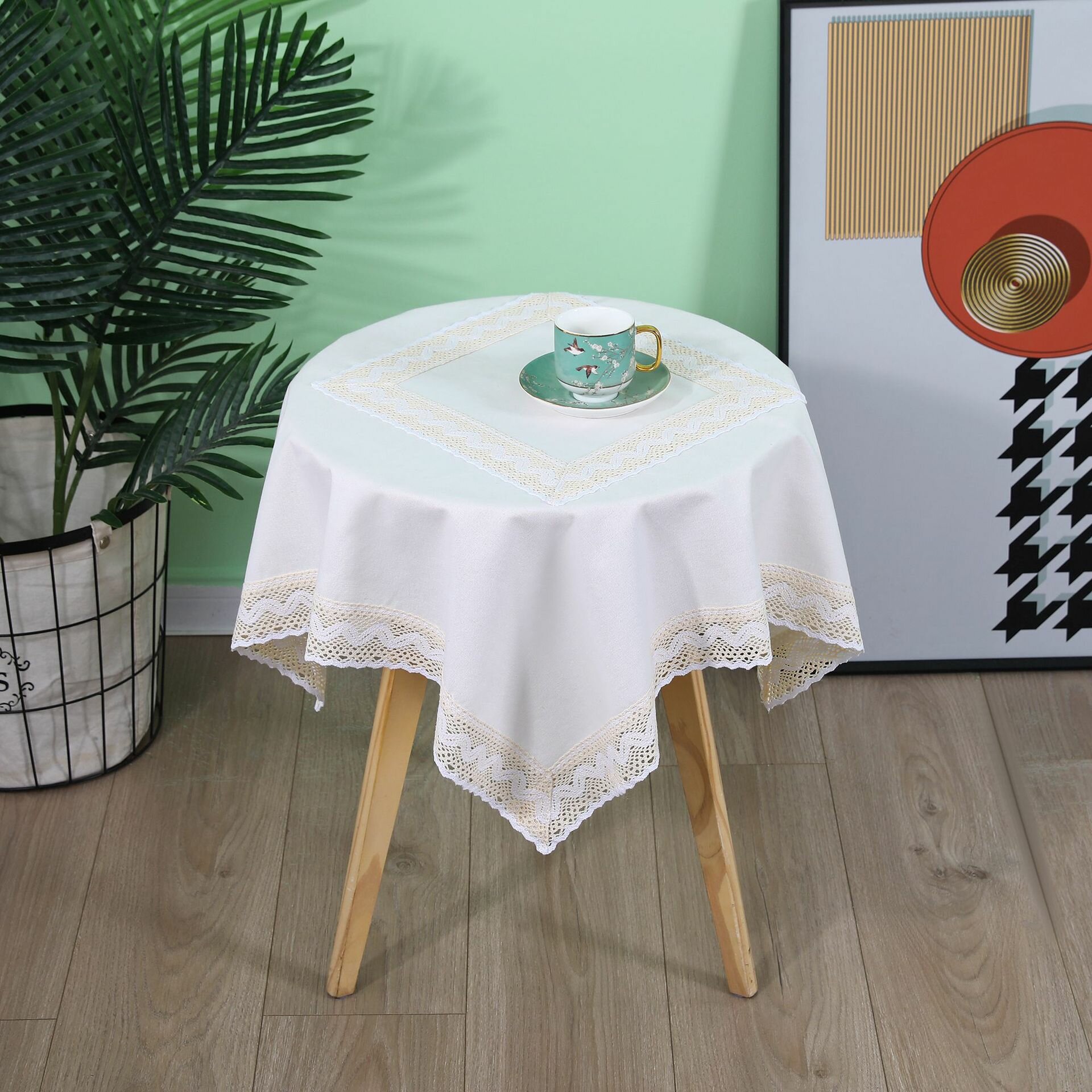 Скатерть из чистого хлопка, скатерть для отеля, банкет, домашний журнальный столик, квадратный стол в европейском