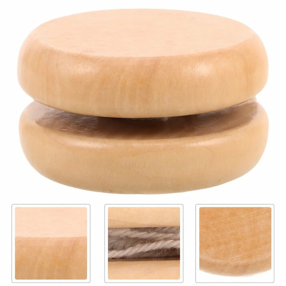 Деревянная Игрушка Йо-Йо, Светло-Коричневый, Для Развития Моторики, 1 Штука