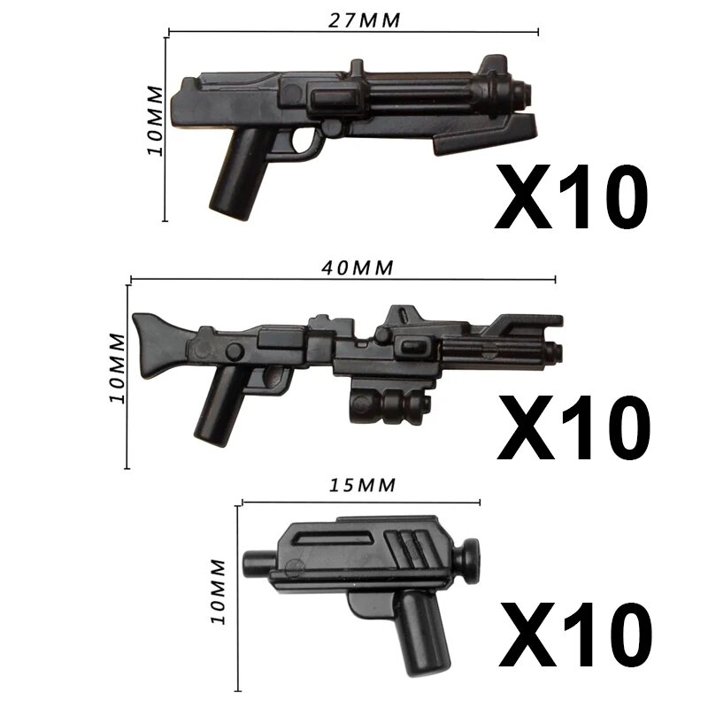 Черные военные блоки MOC, 30 шт.