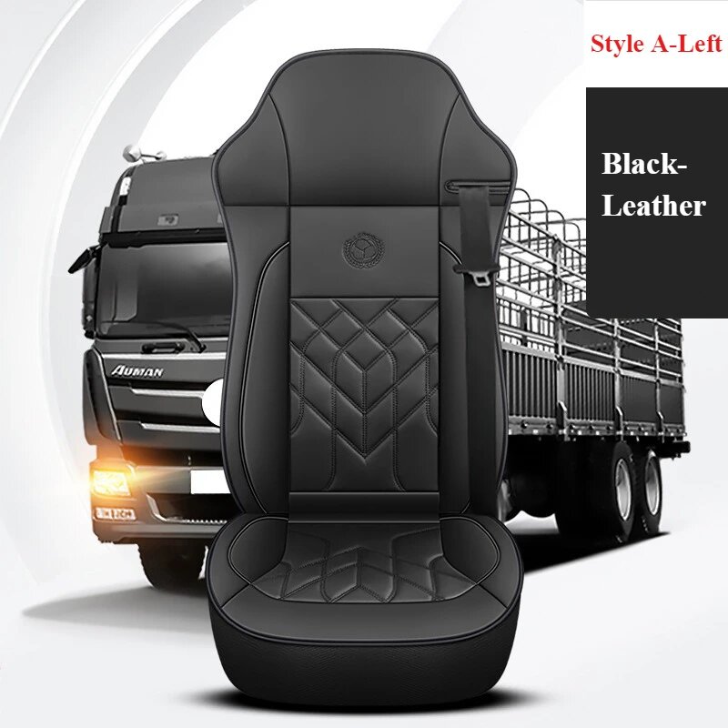 Чехол на сиденье большого грузового автобуса, тяжелая подушка для SITRAK SCANIA Volvo Benz Renault DAF IVECO Hino ISUZU TATRA Peterbilt A - Black-Left -Napa