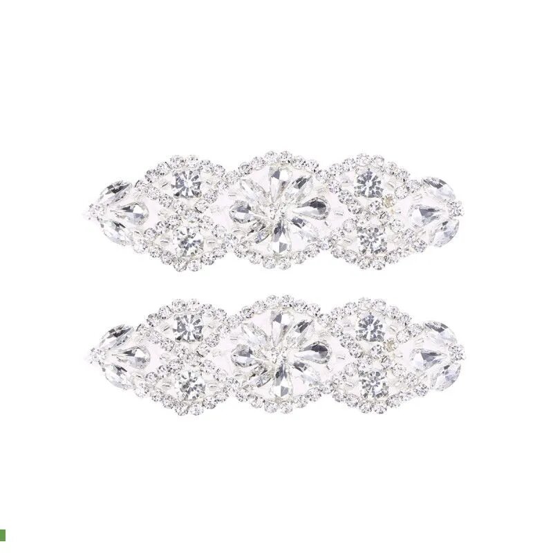 2 шт. пояс для свадьбы с кристаллическими стразами, аппликациями и бисером, ручная работа, для шитья или для свадебных платьев, вечерних и выпускных нарядов (серебристый)