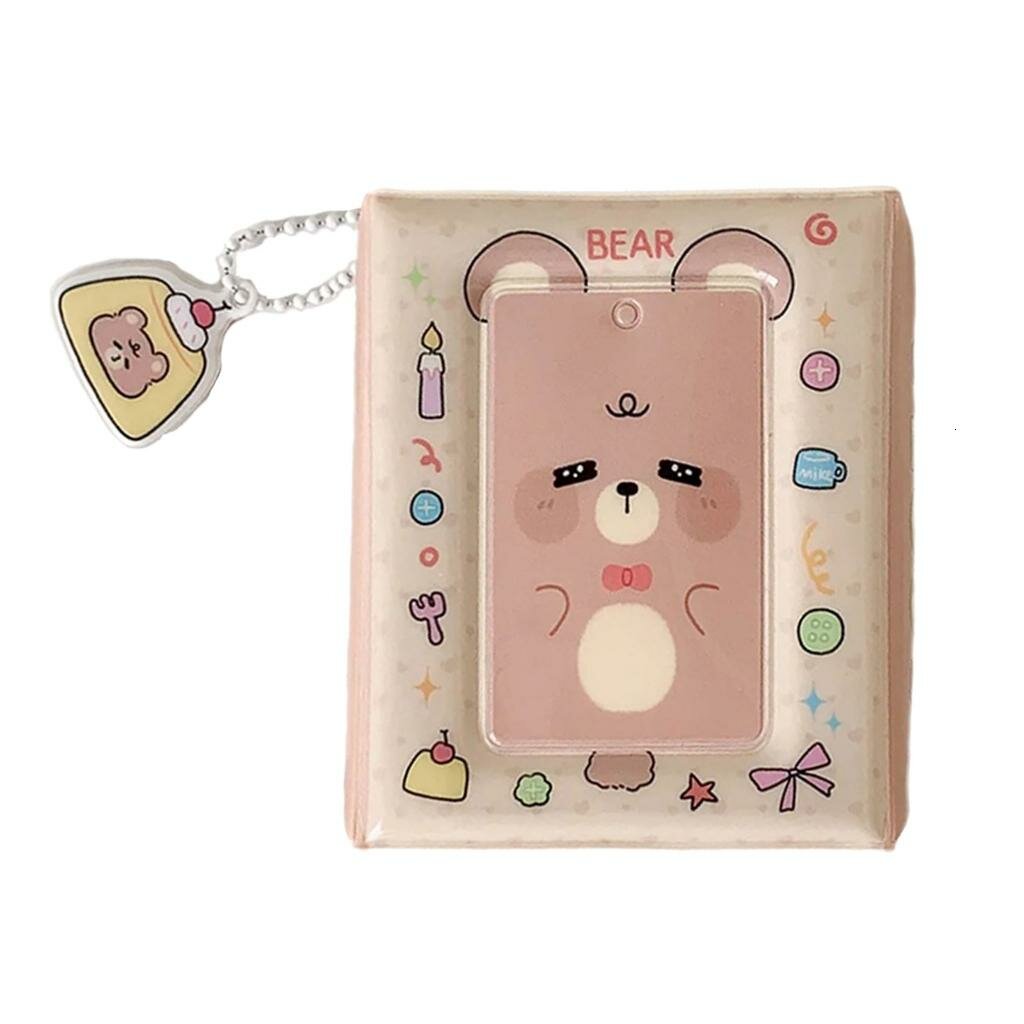 Мини-альбом для фотографий с мультяшными животными, 40 карманов, Бурый медведь